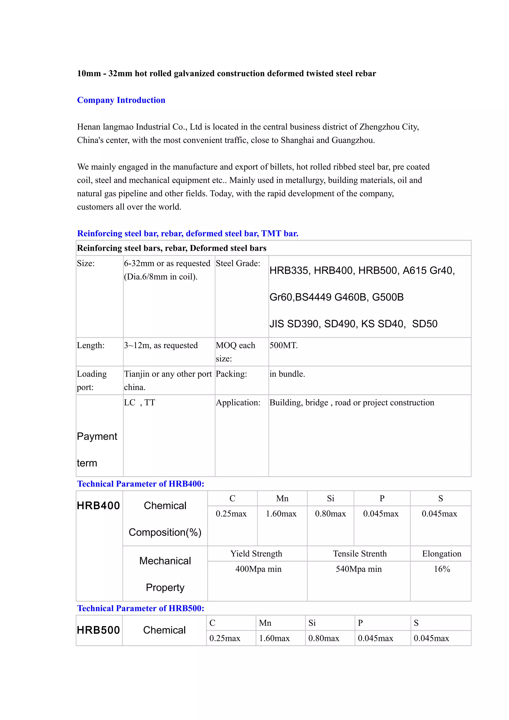 Deformed Steel Bar -two | DOC