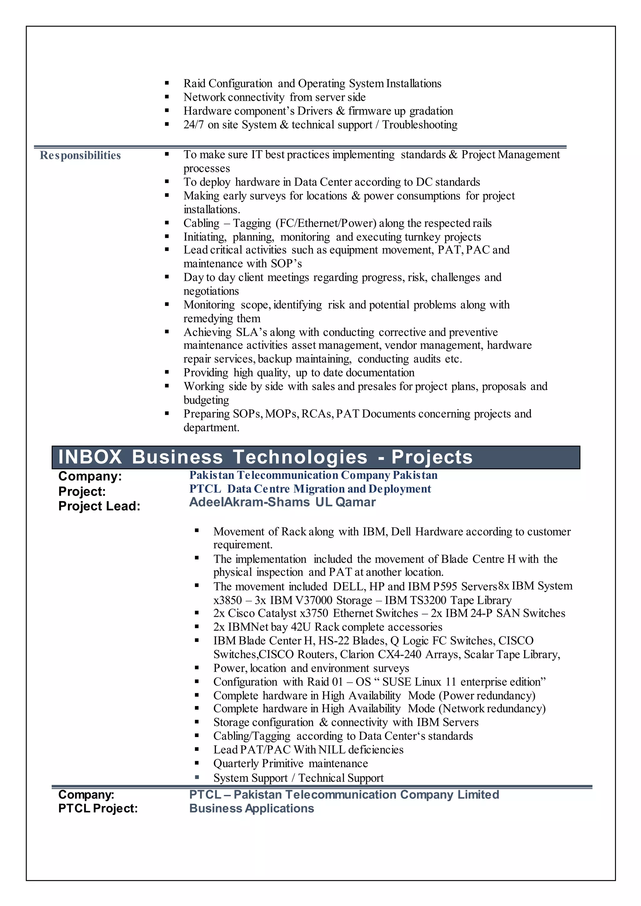 Shams UL Qamar- Resume new | DOCX