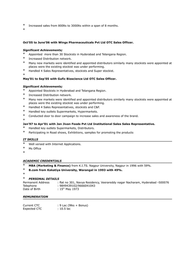 rajani resume final | RTF | Business Administration | Business