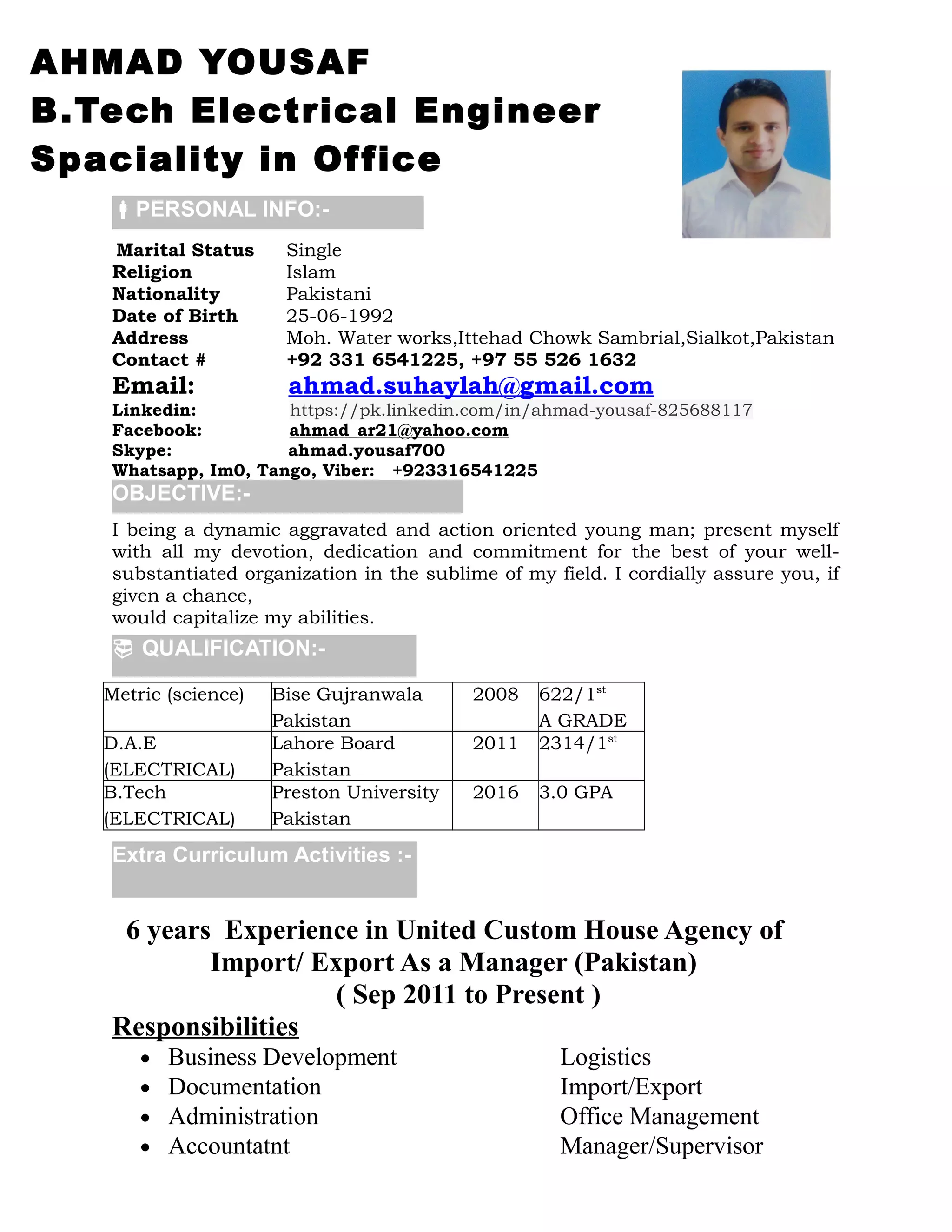 CV FOR EXPORT | DOC