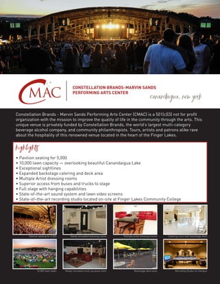 CMAC Venue Sheet | PDF