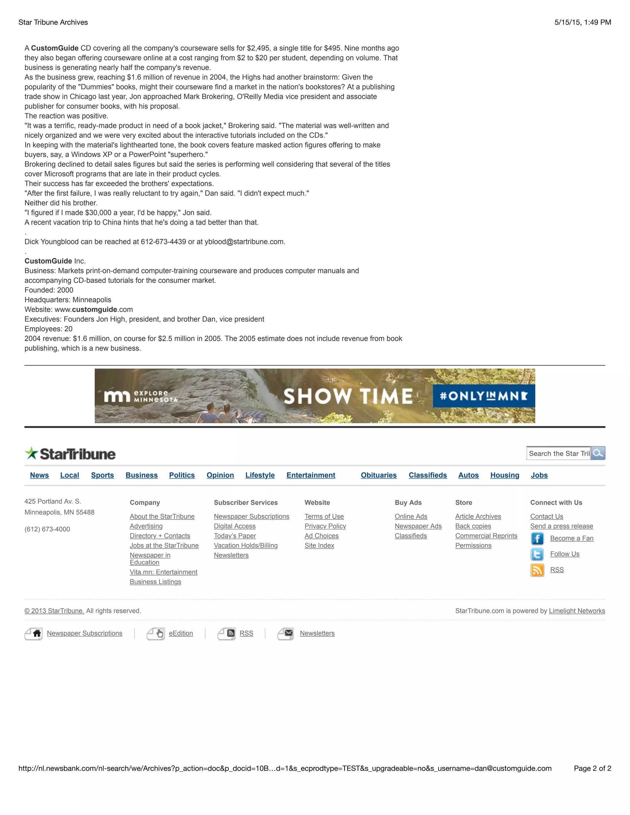 Star Tribune Archives | PDF