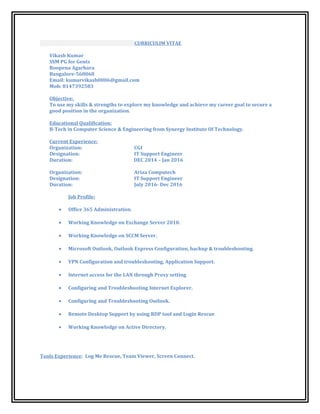 Vikash Resume | DOC