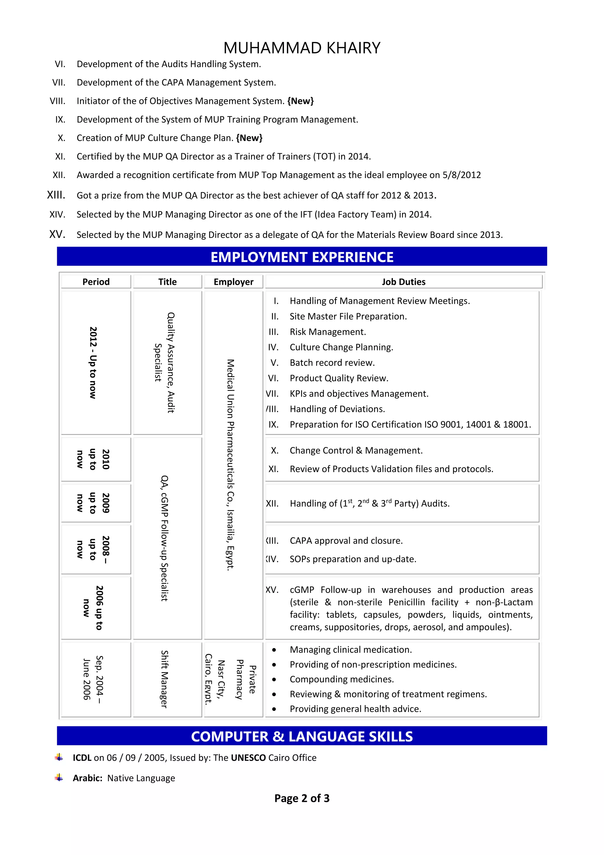 Brief CV - 1 - Copy | PDF
