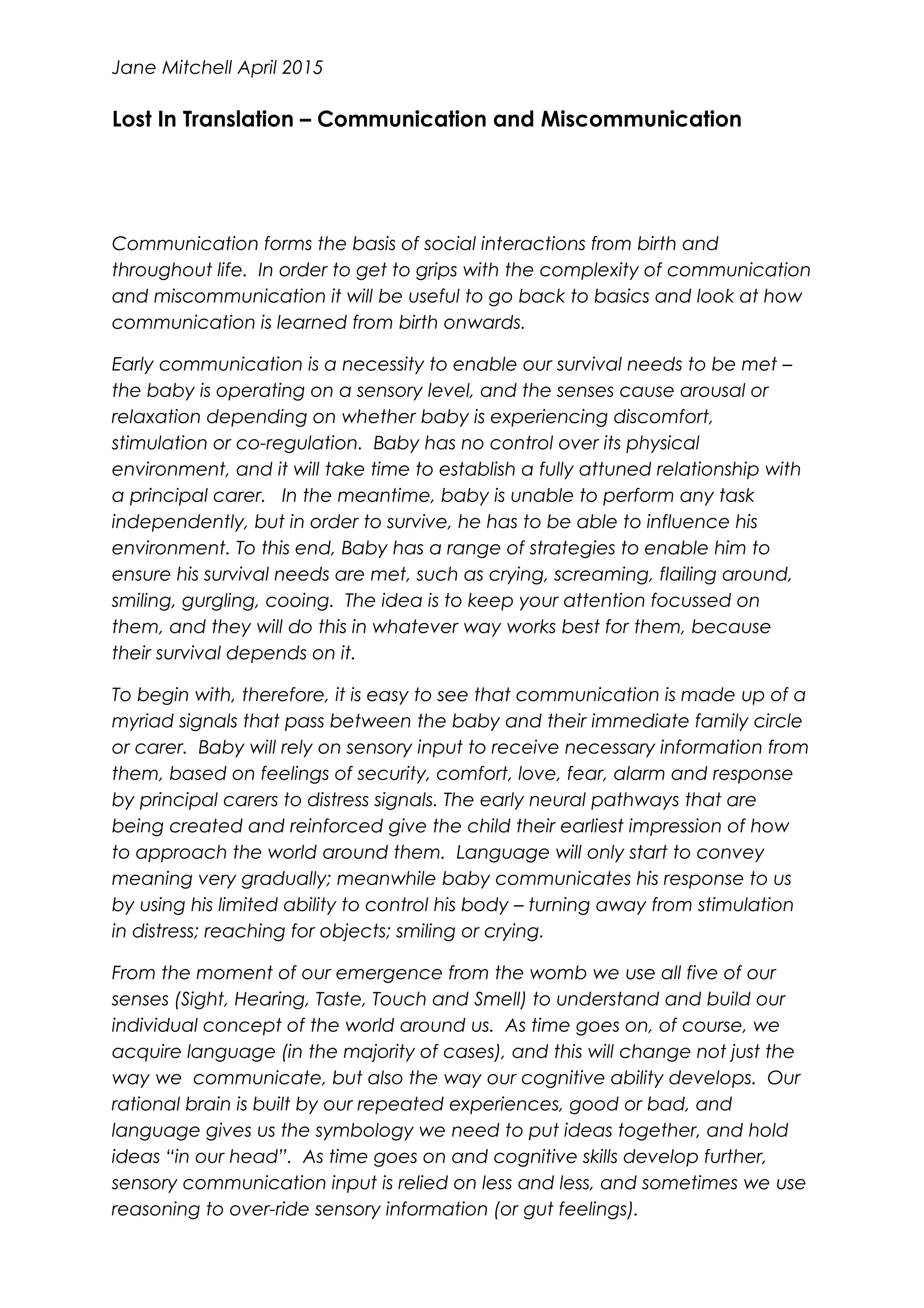 Lost in Translation - Communication and Miscommunication | ODT