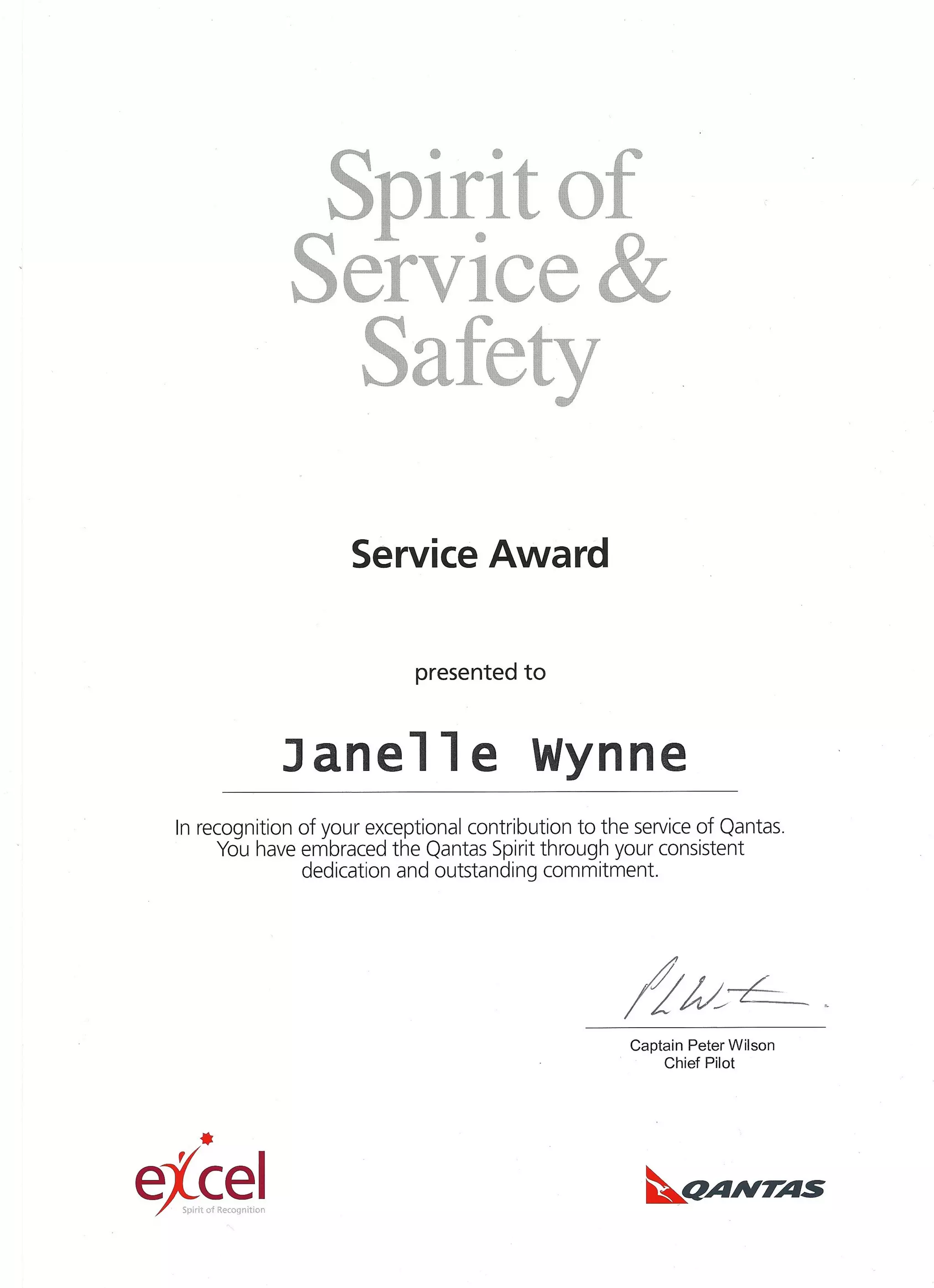 Qantas Service Award | PDF