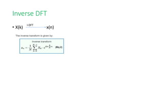 Fourier Transformation Basics in image processing | PPTX