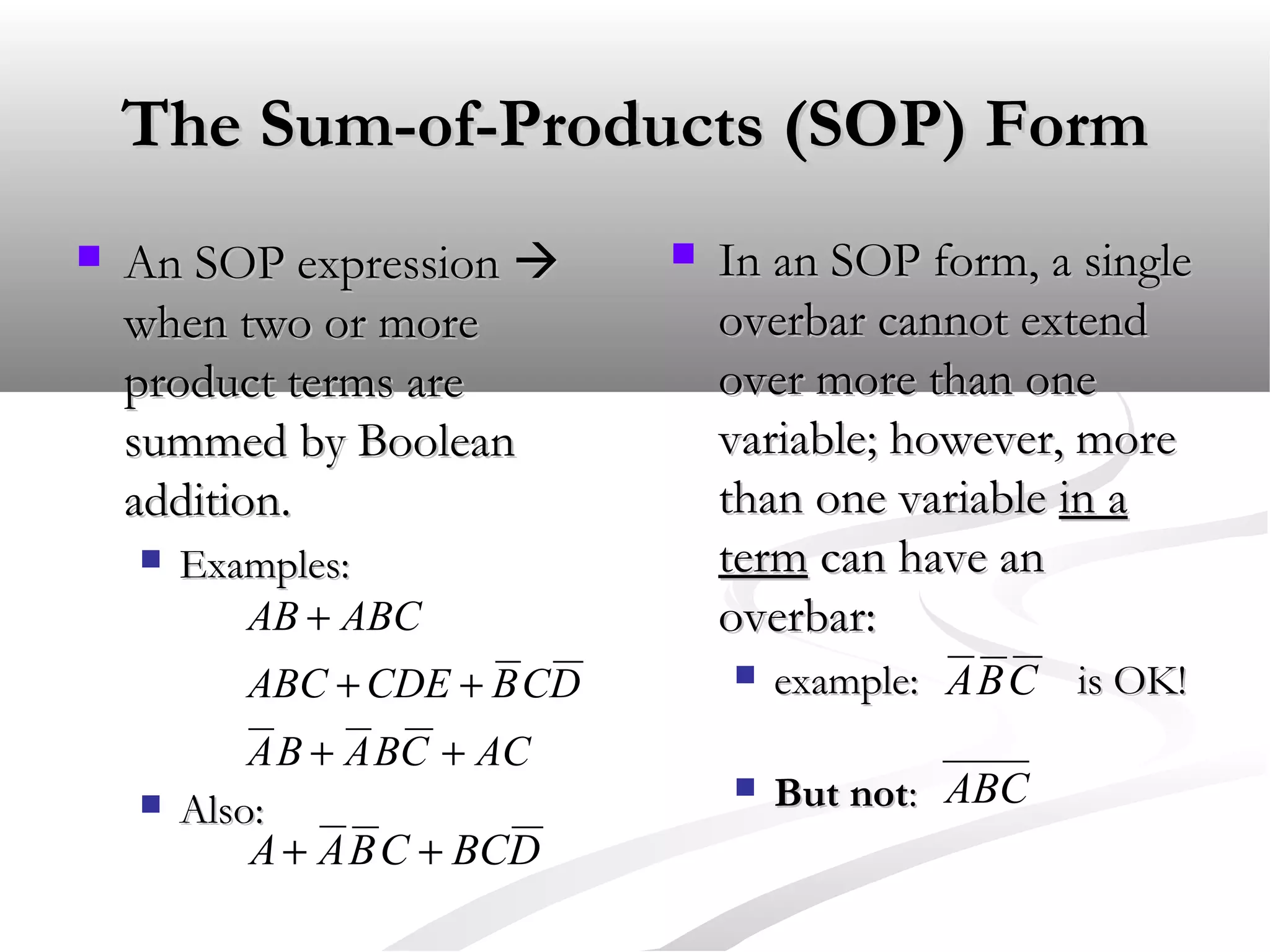 Logic Simplification Using SOP | PPT