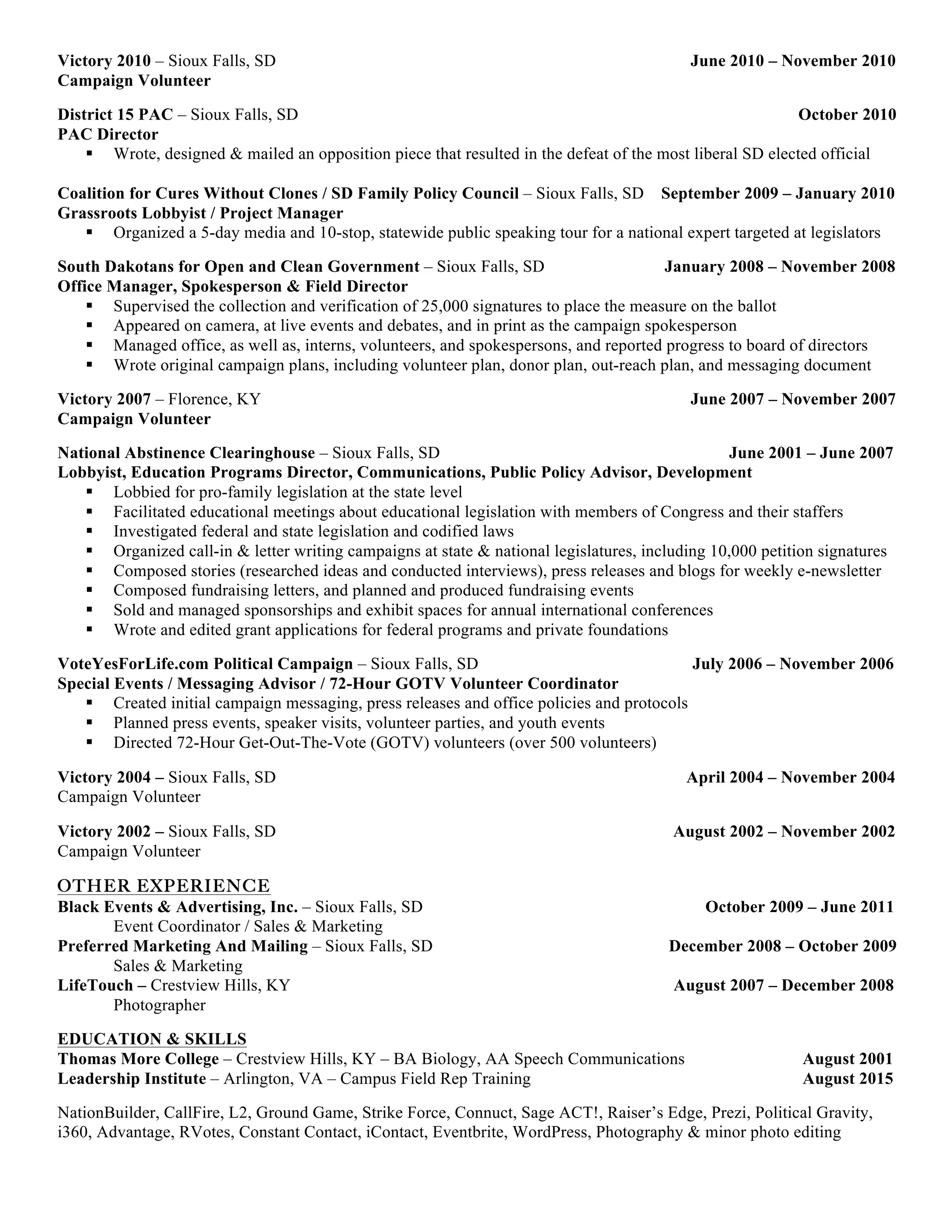 Resume - Dena Espenscheid - January 2017 | PDF