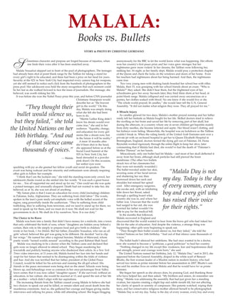 Malala Yousafzai Cover Story | PDF | First Aid | Injuries