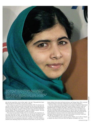 Malala Yousafzai Cover Story | PDF | First Aid | Injuries