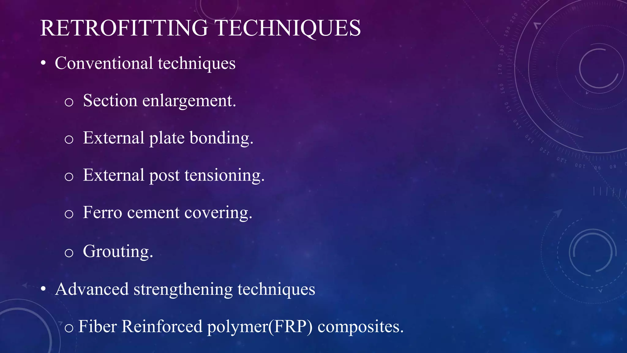 retrofitting of existing rcc members Different strengthening techniques | PPTX