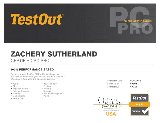 PC Pro Certification | PDF