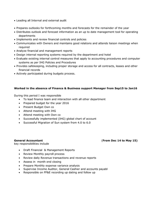 Kamran CV | DOC | Business Accounting & Finance | Business