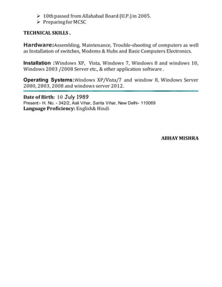 abhay .resume | PDF