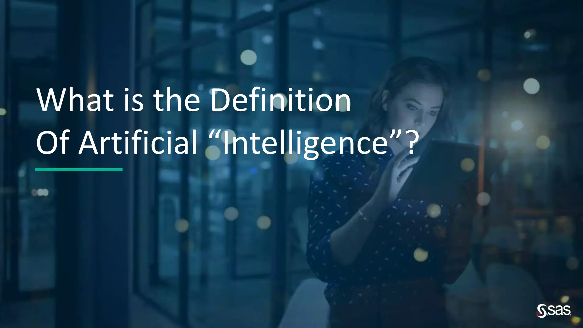 SAS an open ecosystem for Artifical Intelligence - Dean Zouari | PPT