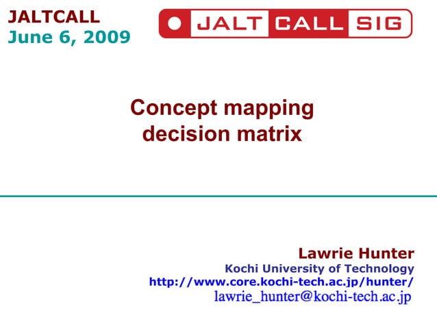 05. Concept mapping decision matrix for L2 teaching | PPT