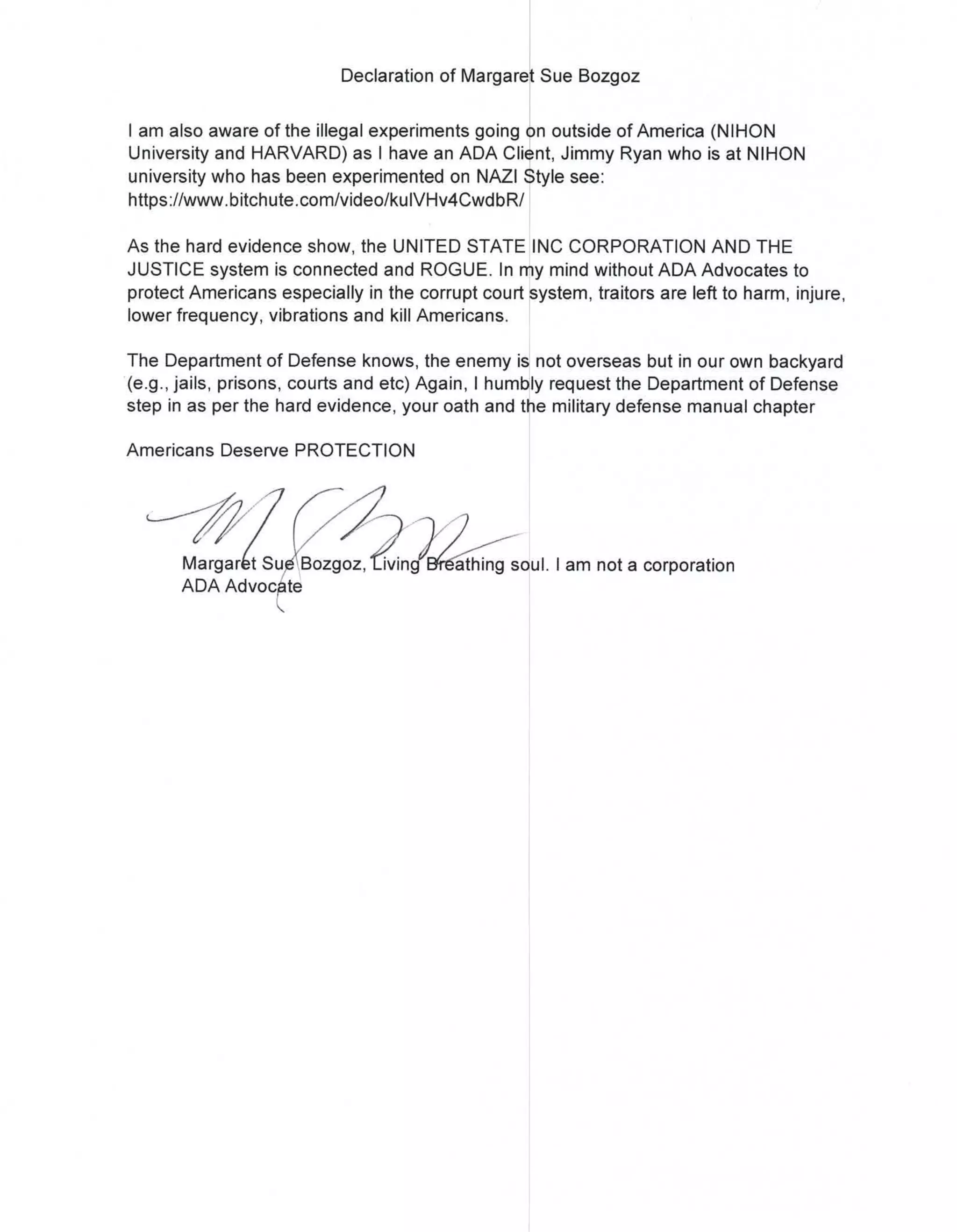 #2 Declaration of ADA Client and ADA Advocate abuse.pdf