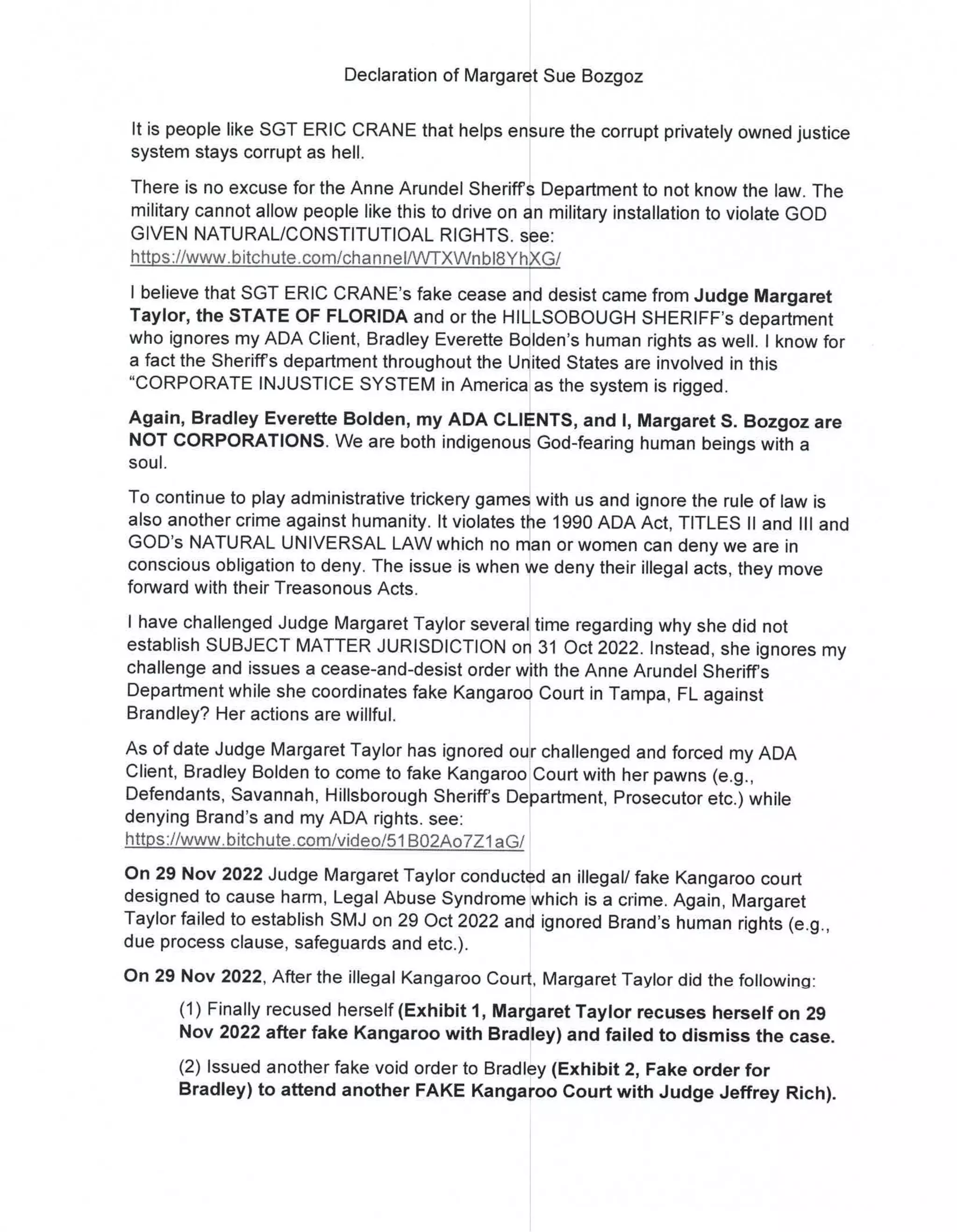 #2 Declaration of ADA Client and ADA Advocate abuse.pdf