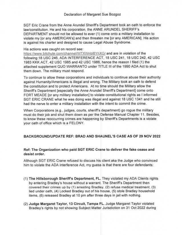 #2 Declaration of ADA Client and ADA Advocate abuse.pdf