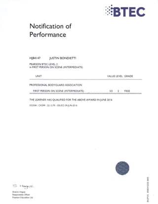 Level 2 FPOS-I Certificate | PDF