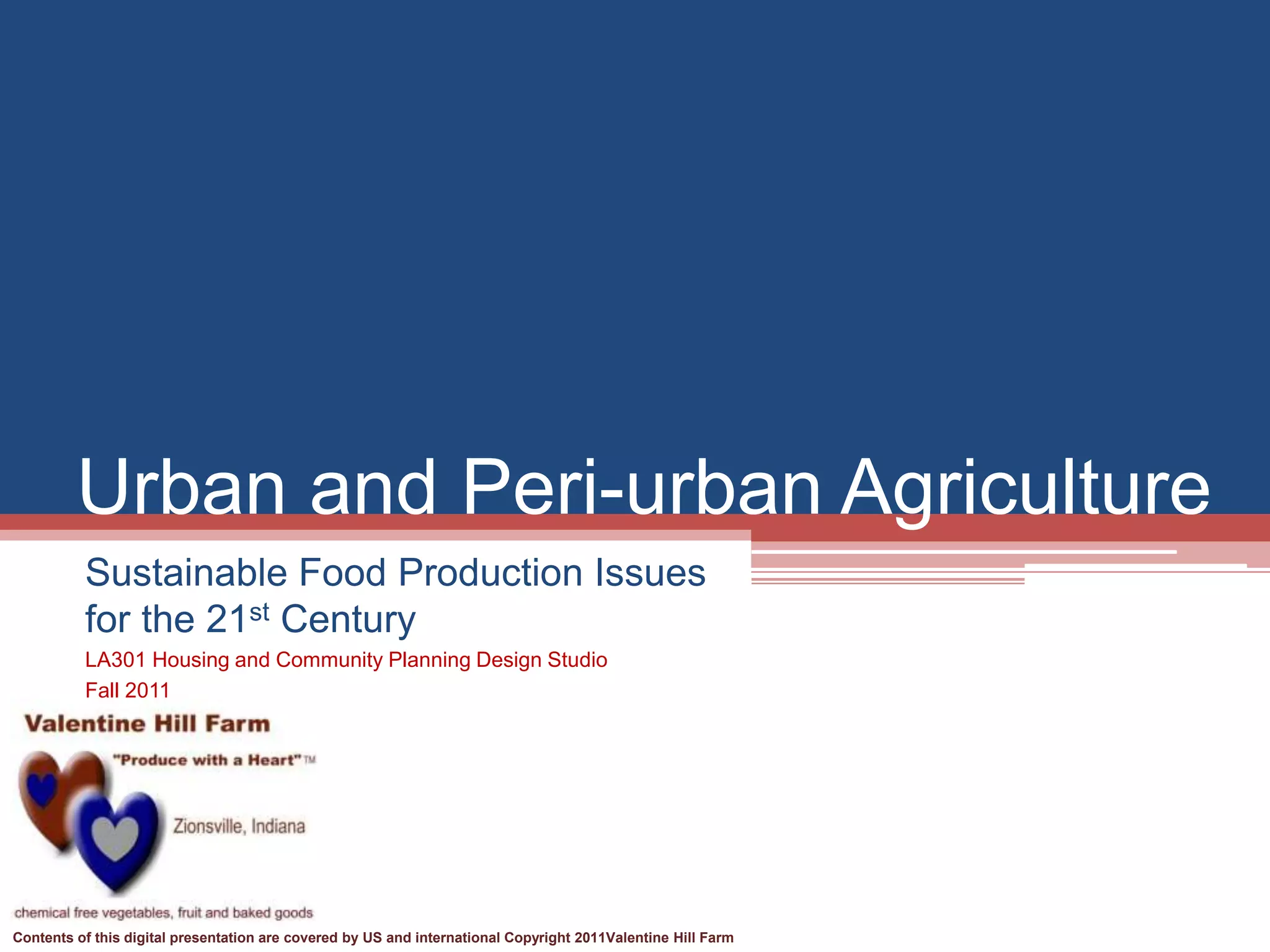 Urban and Peri-urban Agriculture | PPTX