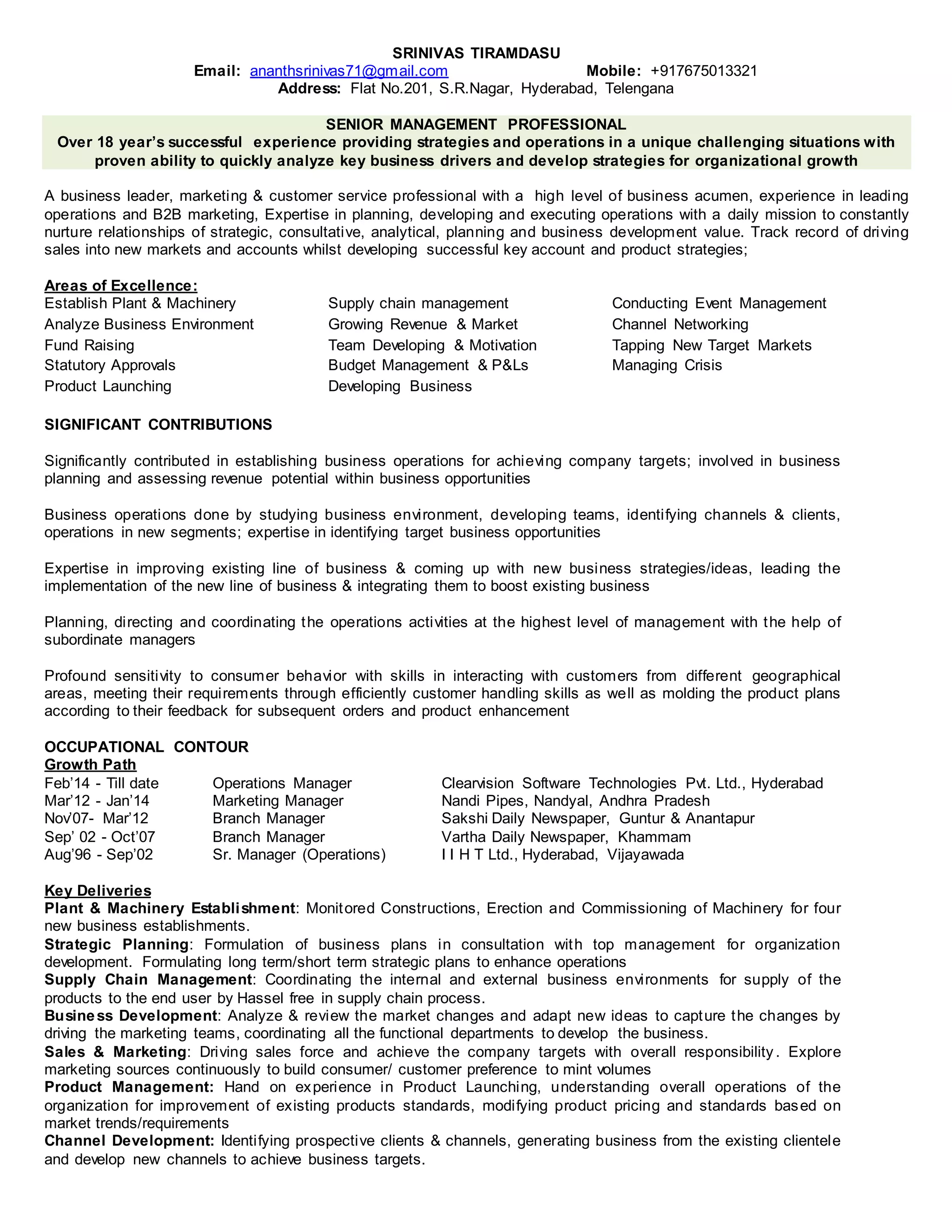 Srinivas.T CV | DOCX