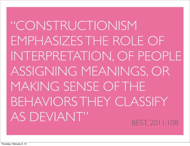Defining Deviance Social Construction Ppt