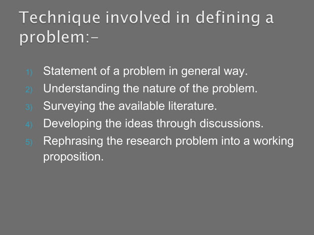 2 defining the research problem | PPT
