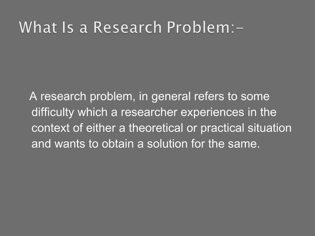 2 defining the research problem | PPT