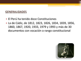 El derecho constitucional peruano y su evolución | PPTX