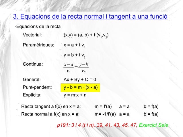 Càlcul de derivades 2n Batxillerat | PPT