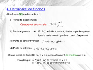 Càlcul de derivades 2n Batxillerat | PPT