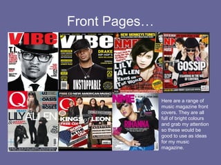 2)design idea’s for my music magazine | PPT