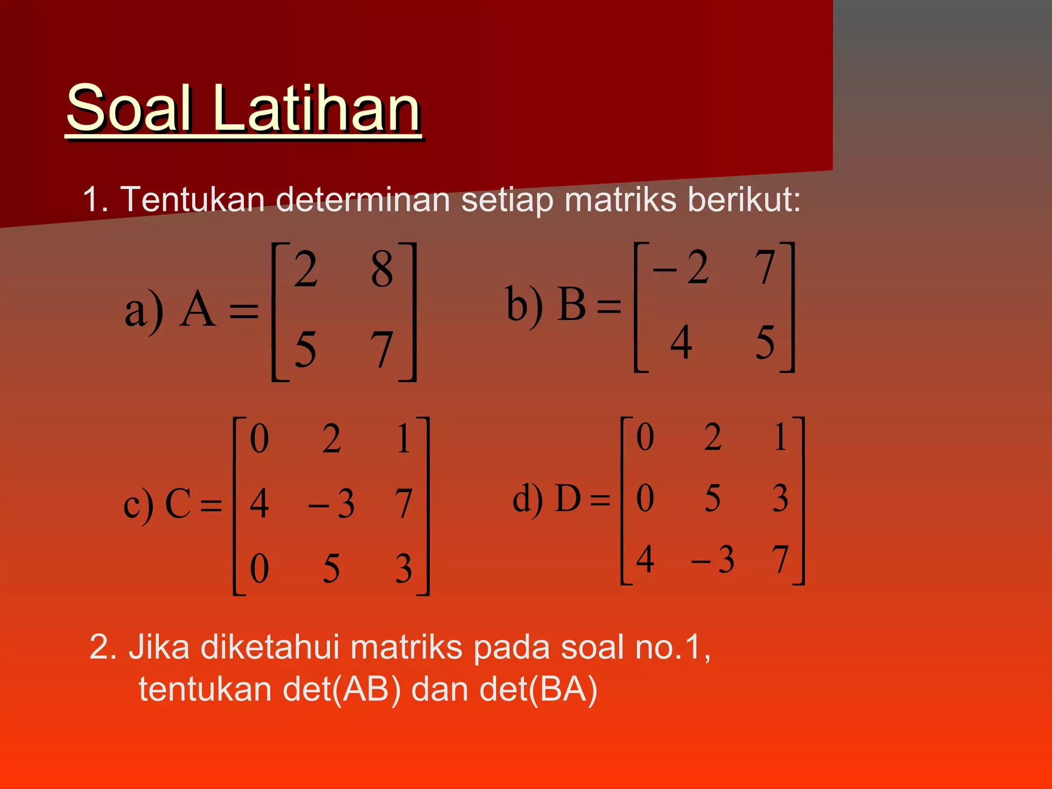 2 determinan matriks | PPT