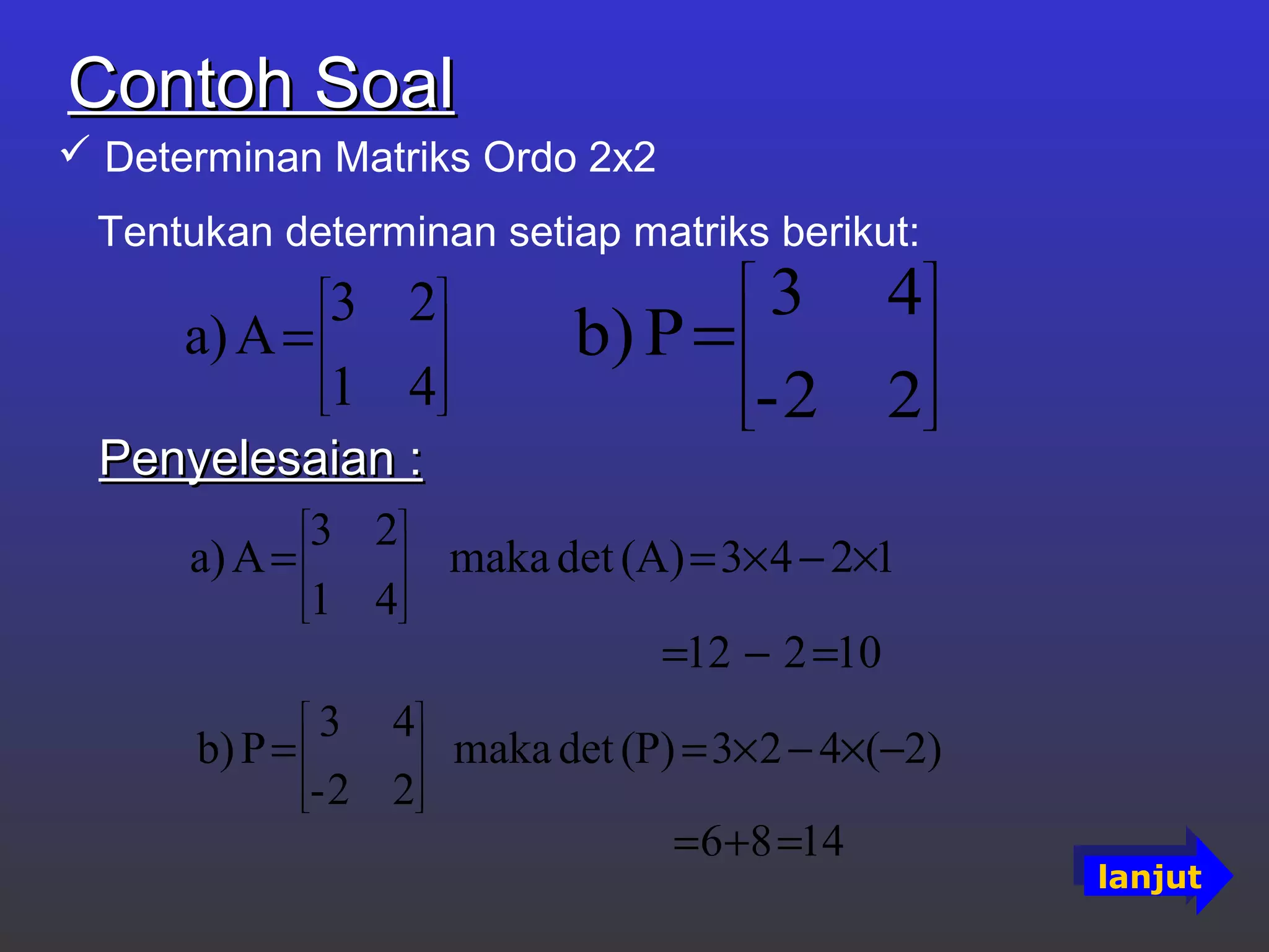 2 determinan matriks | PPT