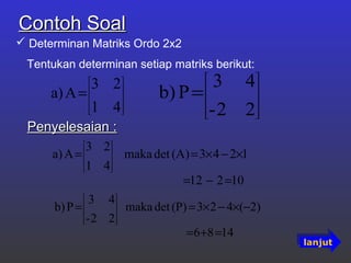 2 determinan matriks | PPT