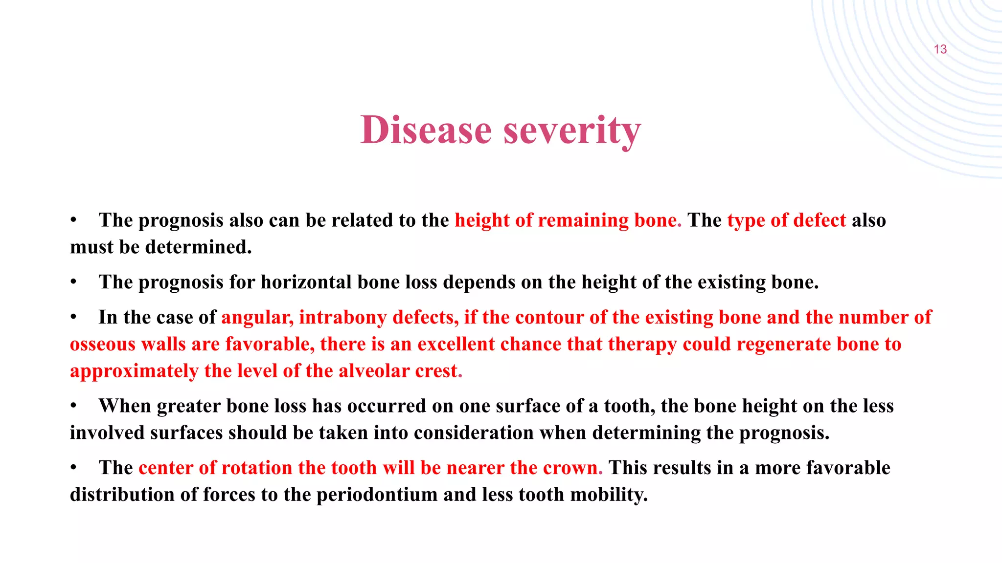 Determination of prognosis & Treatment plan | PDF