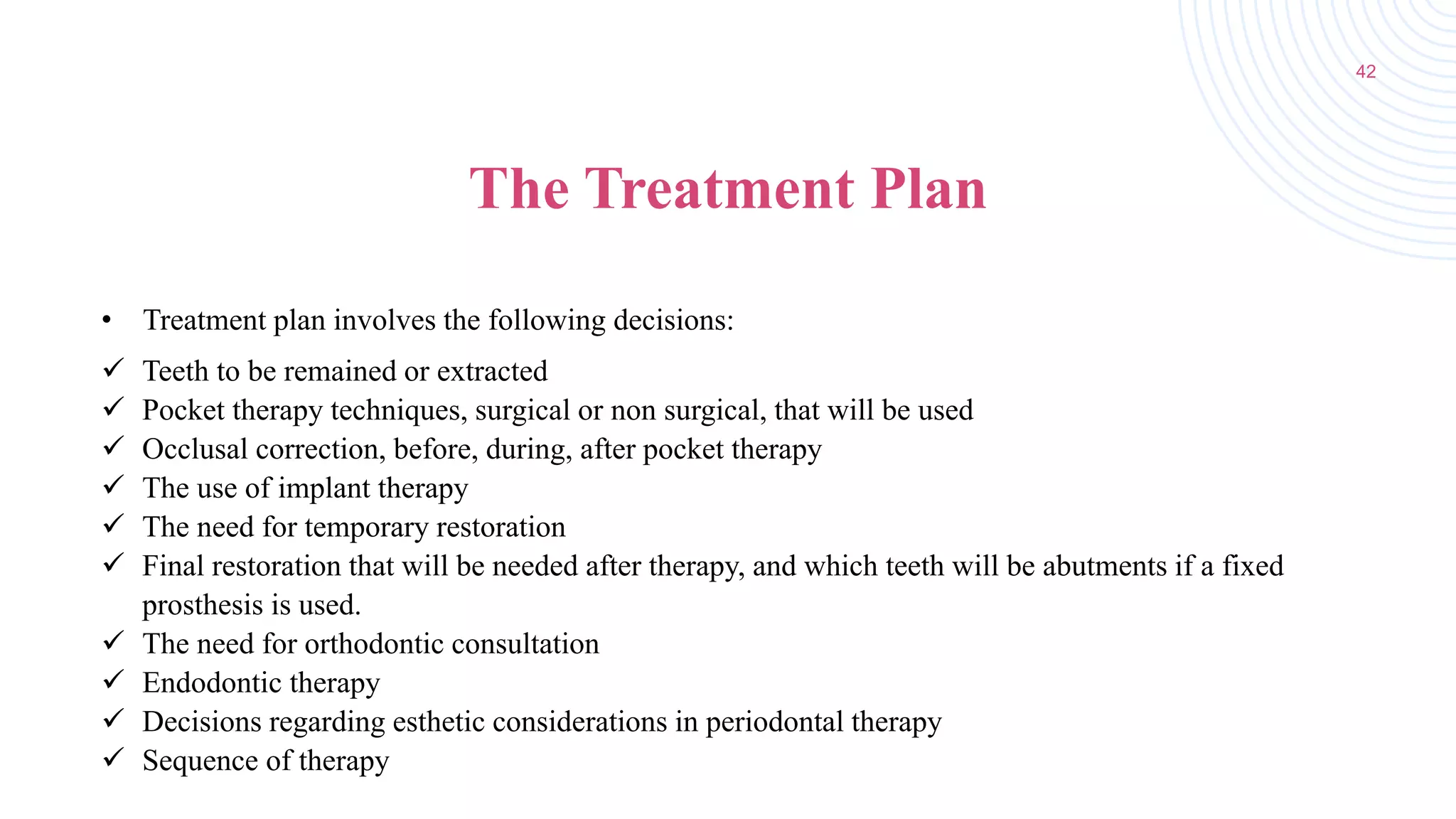 Determination of prognosis & Treatment plan | PDF