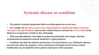 Determination of prognosis & Treatment plan | PDF