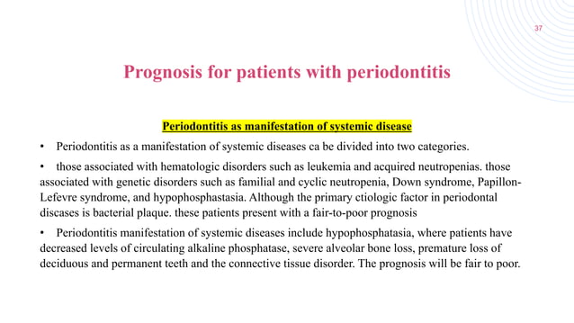 Determination of prognosis & Treatment plan | PDF