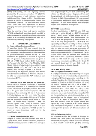 Development of a Bioactive Food Additive for Controlling of Fungal ...