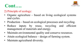 Development & principles of organic farming | PPT