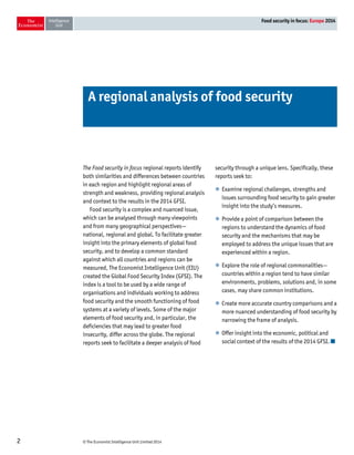 Food Security in Focus: Europe | PDF