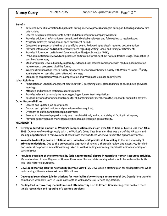 Curry Nancy Resume | PDF