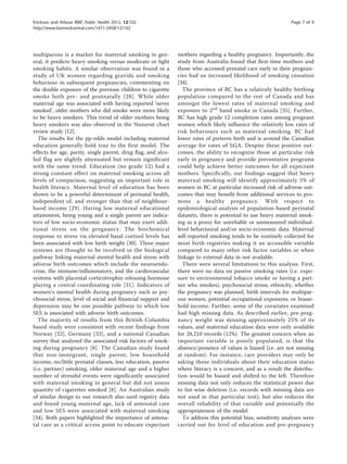 HeavySmokingPreg_MarkerSES_Erickson_2012 | PDF