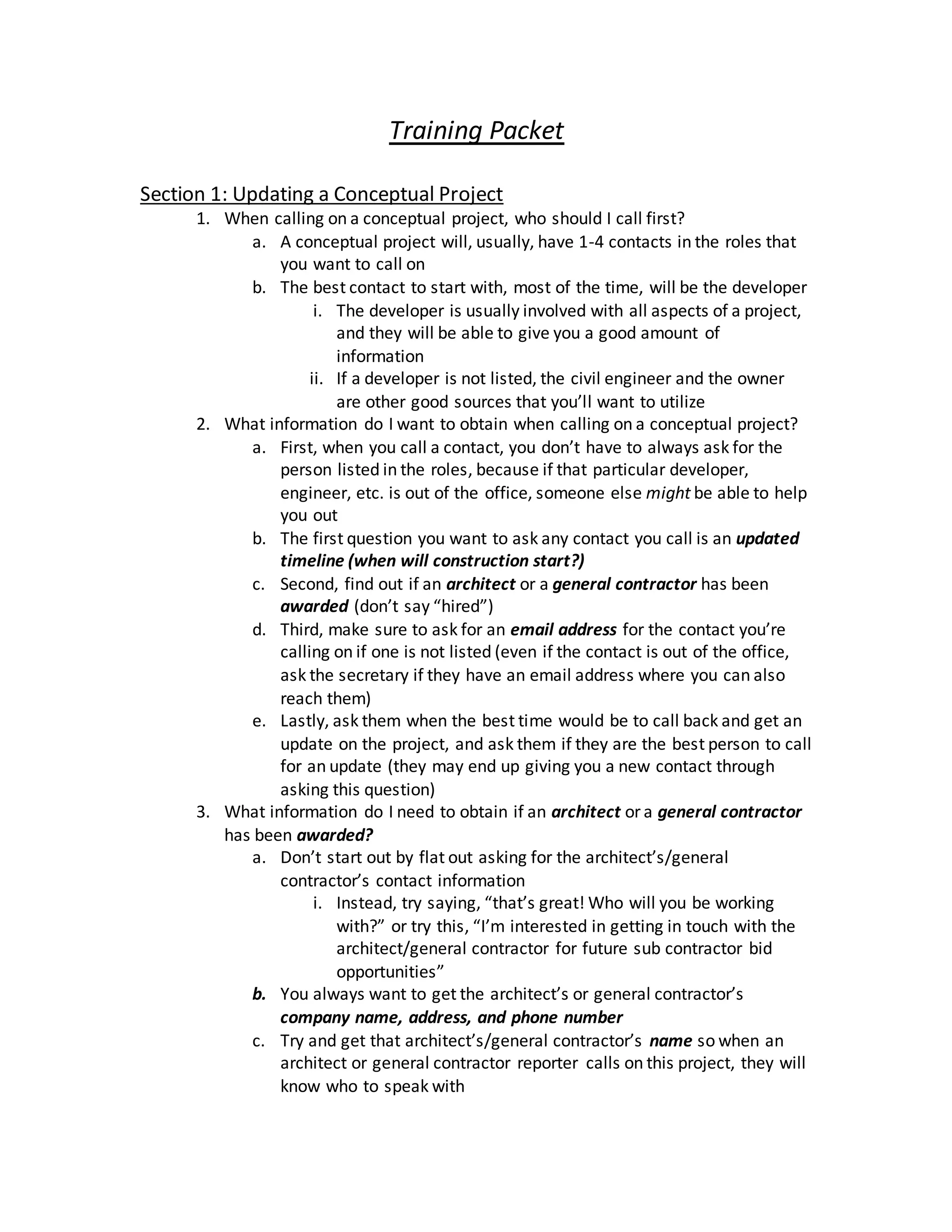 BidClerk Training Packet Example | DOCX