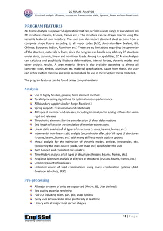 User Manual for 2D Frame Analysis Software | PDF