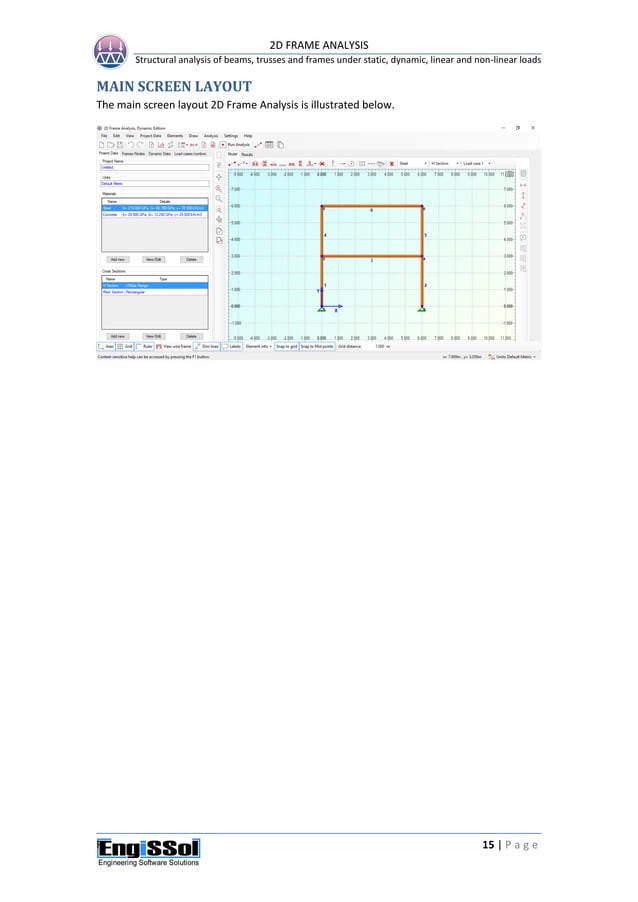 User Manual for 2D Frame Analysis Software | PDF
