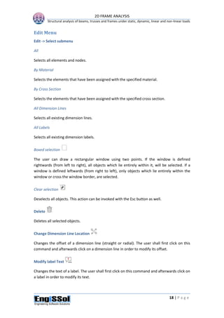 User Manual for 2D Frame Analysis Software | PDF